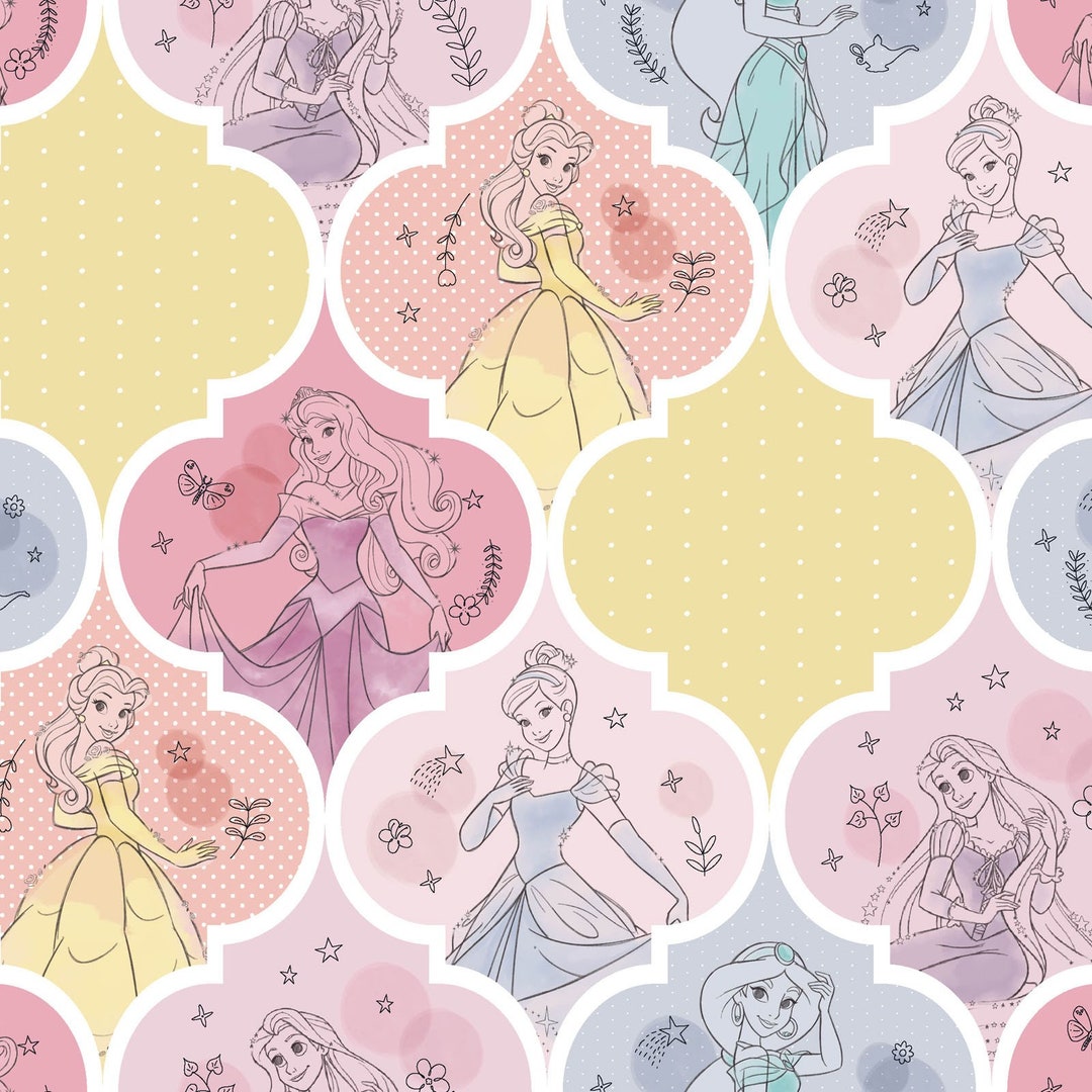 Disney Princess Pretty Princess Patch Ogee From Springs Creative Fabric ...