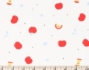 Apples Fabric Watercolor Apples Red by Littlearrowdesign - Etsy