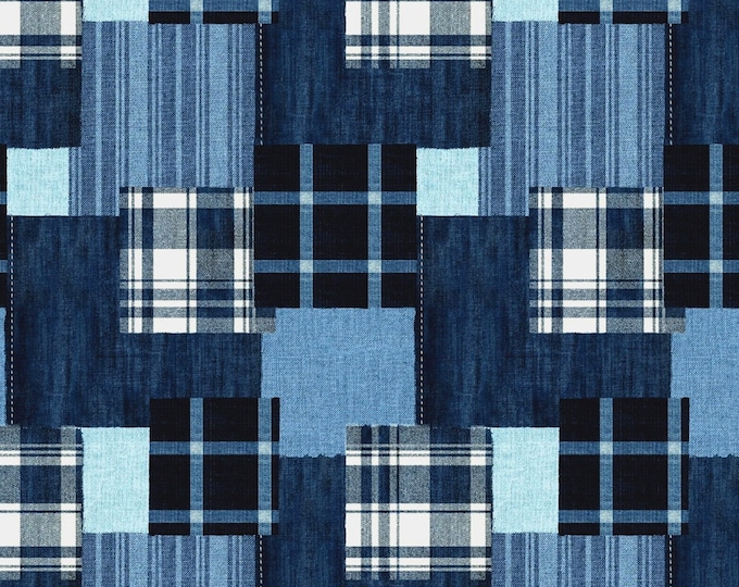 Blue Jean Baby Patches Denim Blues From Michael Miller Fabric - Etsy