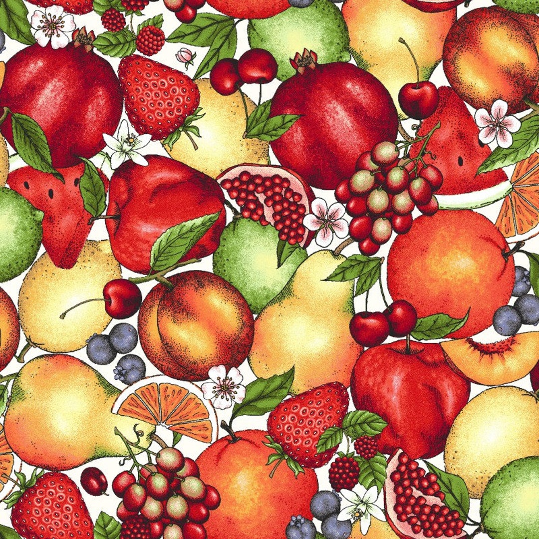 Fancy Fruit - Fruit Medley Cream by Kris Lammers From Maywood Studio ...