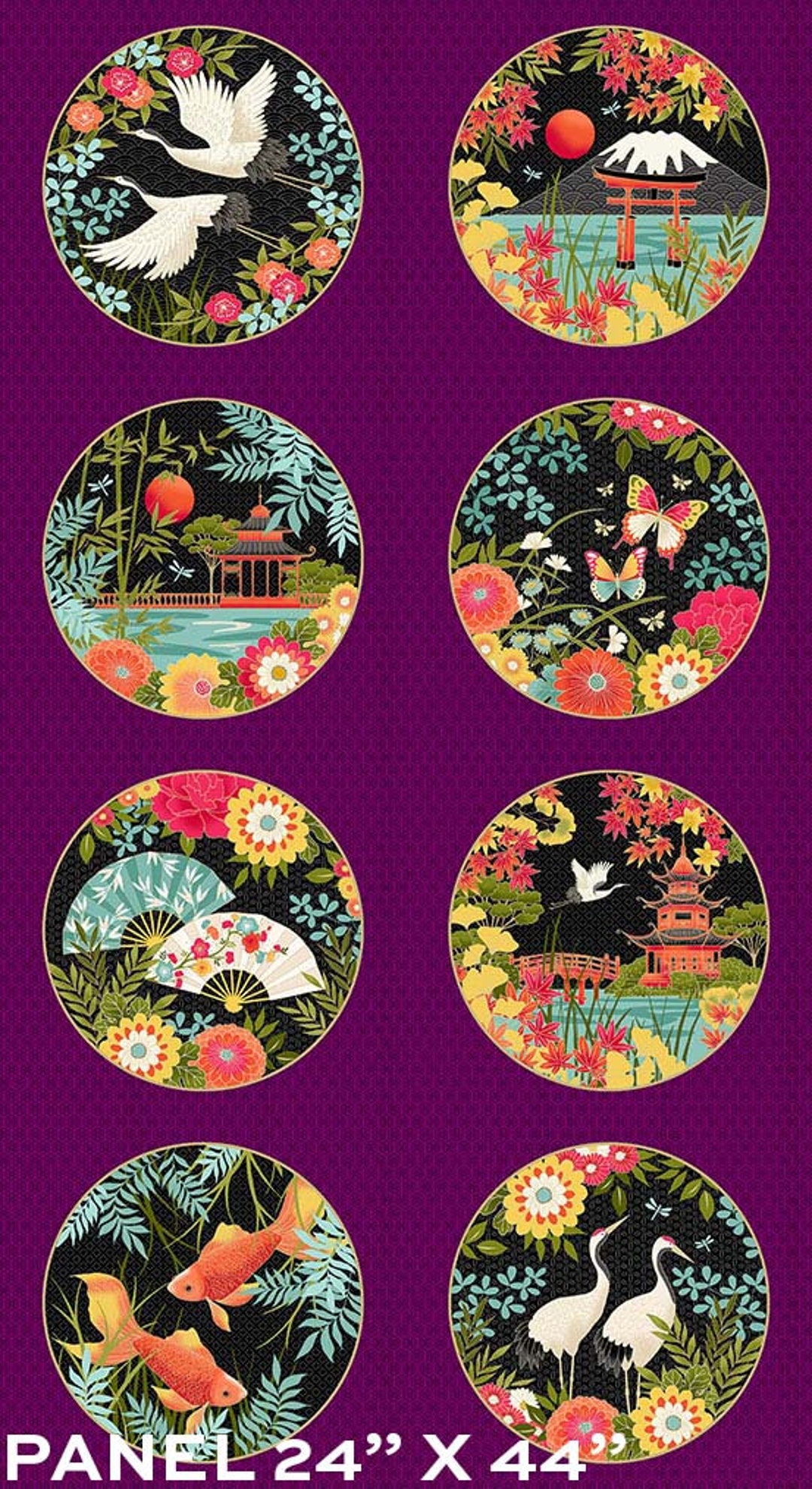Hikari - Scenaries Panel 24 Inches From Makower UK Fabric - Etsy