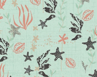 Sea Shells Fabric Shell Pattern 21x18 by Blackfeathergrass - Etsy