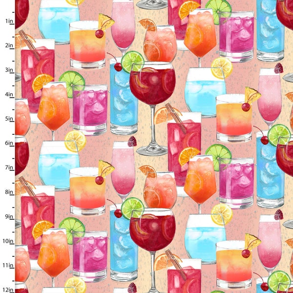Cocktail Fabric - Etsy