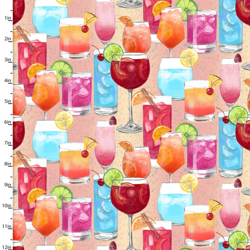 Cocktail Fabric - Etsy