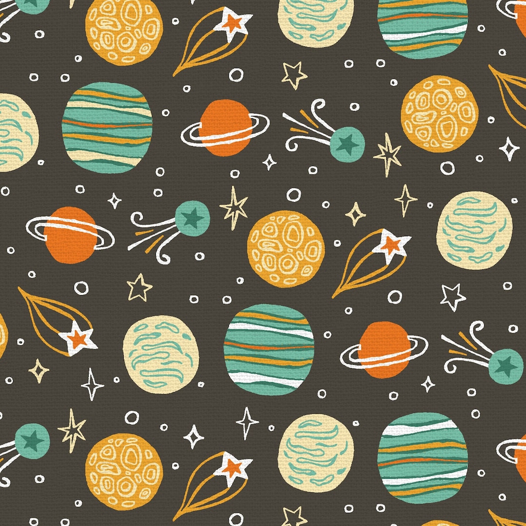 Space Monkey - Planets by Allison Cole From Paintbrush Studio Fabrics ...