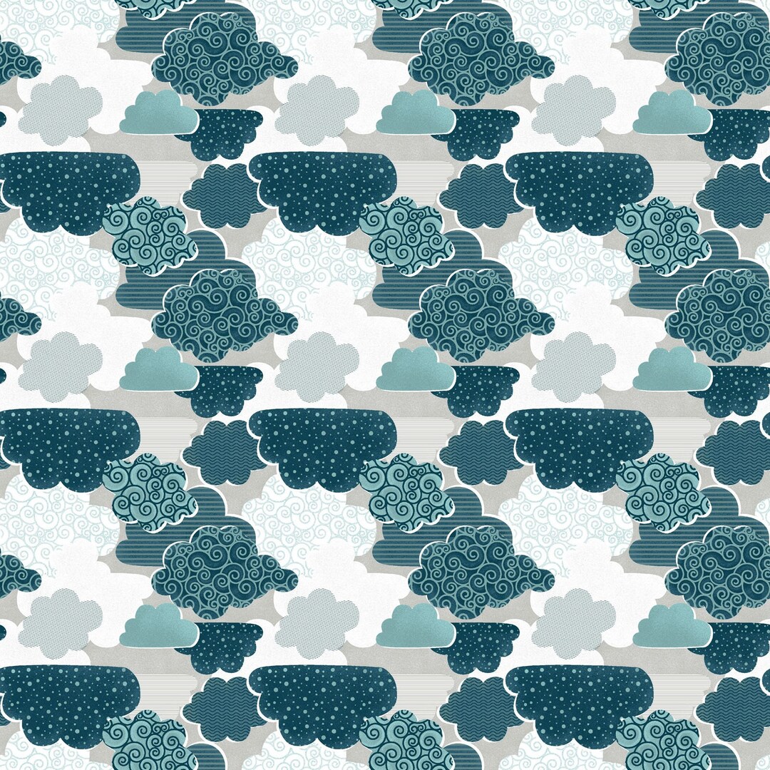 Our Greatest Gift - Clouds Teal From Henry Glass Fabric - Etsy