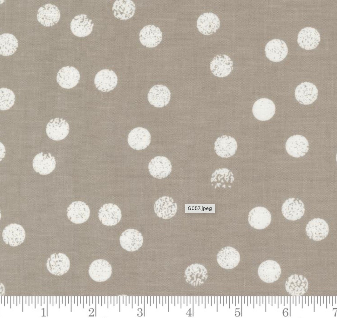 Filigree - Dottie Dots Stone White Tan 1813 15 by Zen Chic From Moda Fabrics - Etsy