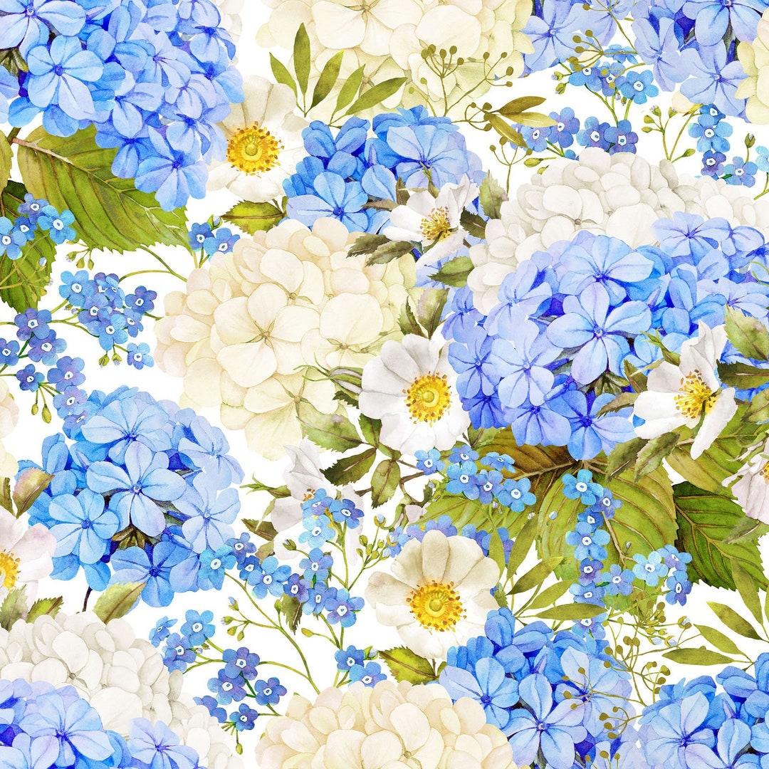 Periwinkle Spring - Packed Floral by Jason Yenter From in the Beginning ...