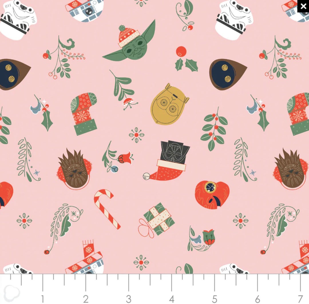 Star Wars Christmas - Festive Galaxy Pink From Camelot Fabrics - Etsy