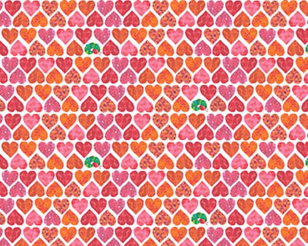 The Very Hungry Caterpillar - Hearts by Eric Carle From Andover Fabrics ...