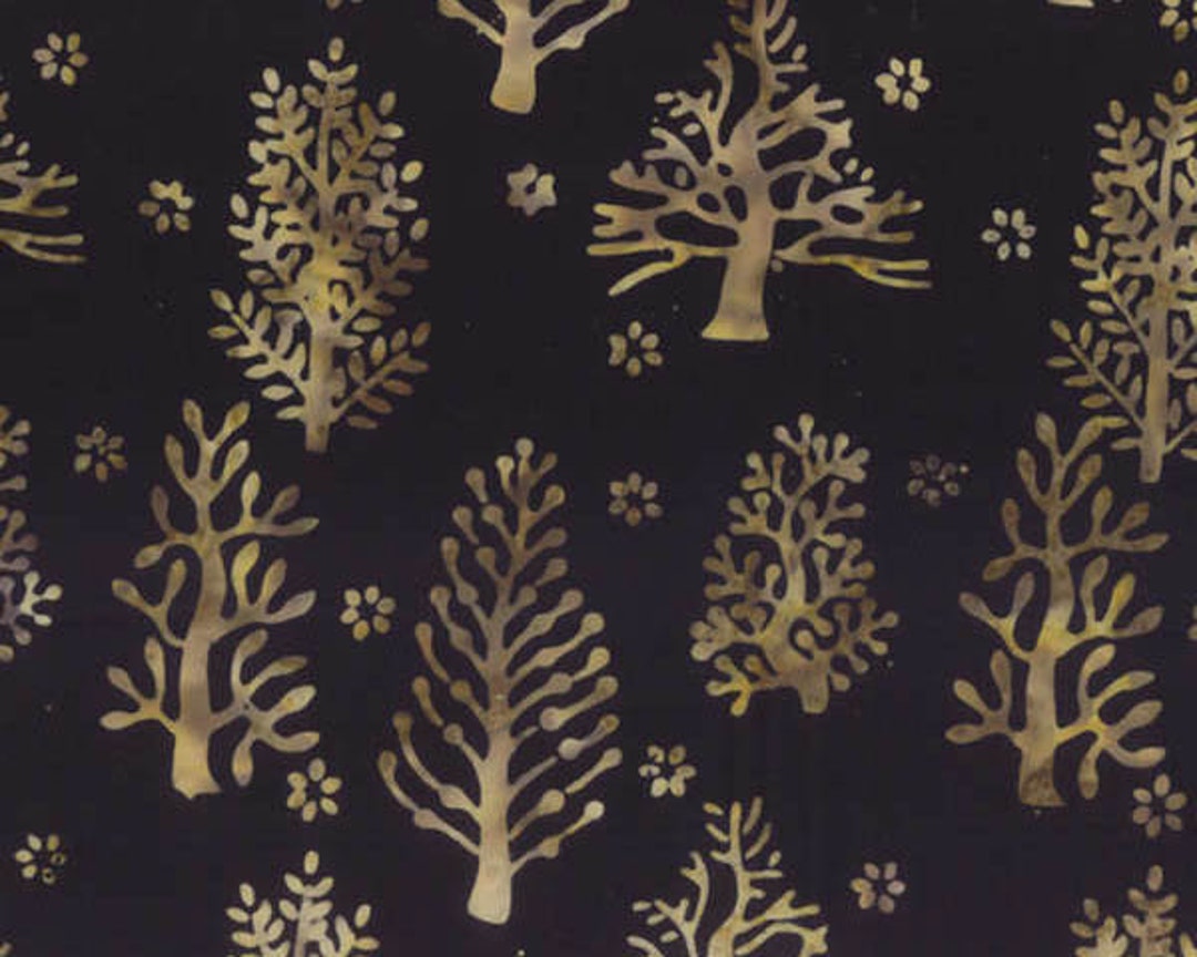 Batavian Batiks Winter - Black Gold Winter Trees From Batavian Batiks ...