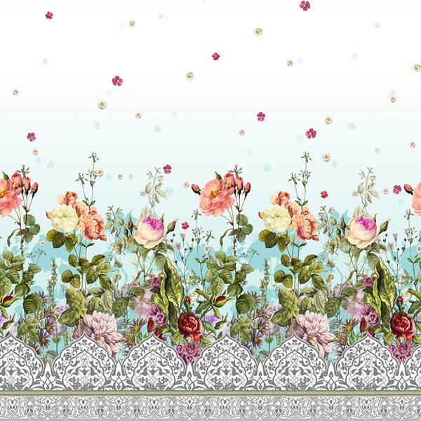 Border Print Fabric - Etsy