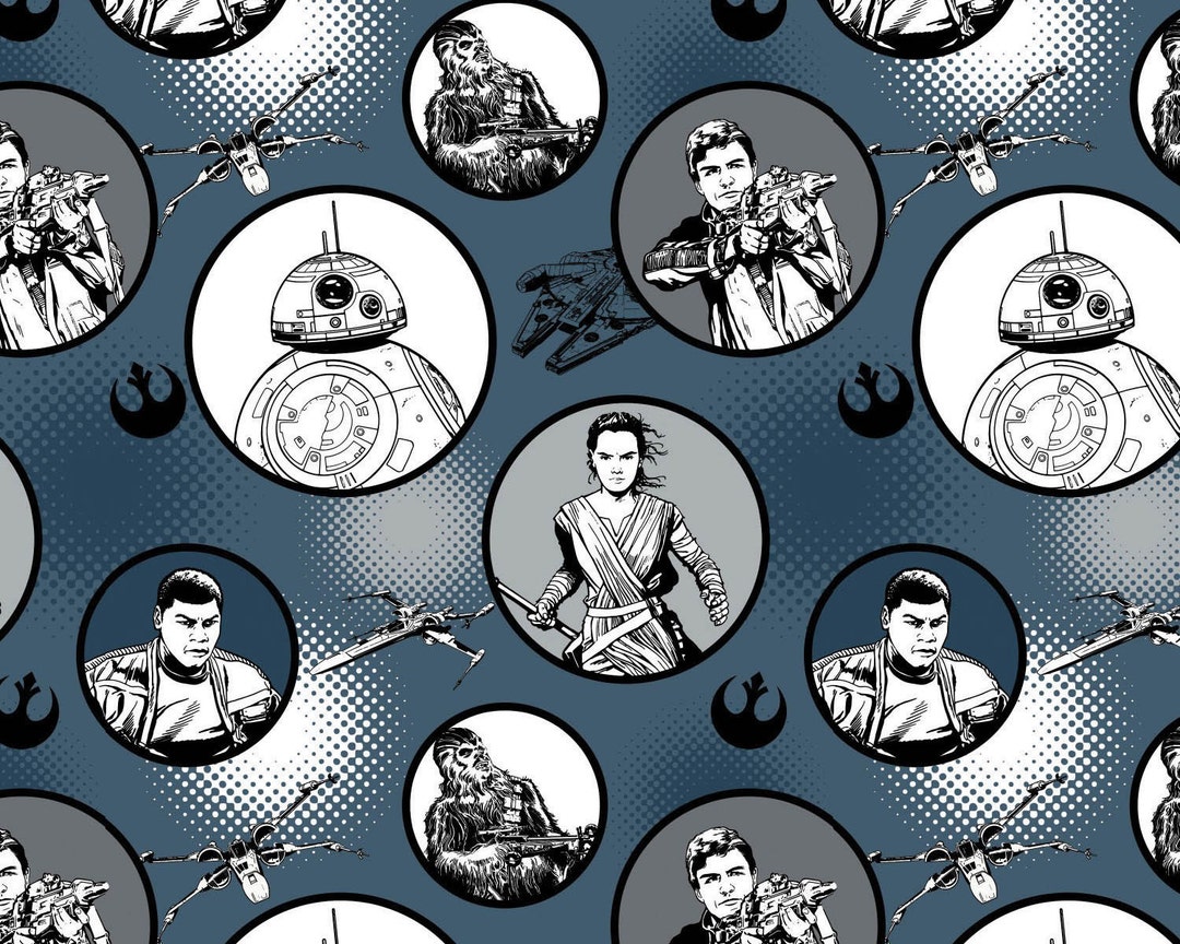 Star Wars 7 the Force Awakens - Multi Star Wars Badges Midnight Navy ...
