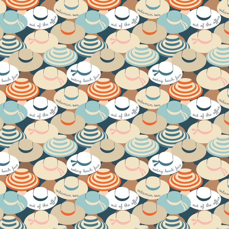 Beach Hair Don’t Care - Sun Hats Multi From Camelot Fabrics - Etsy