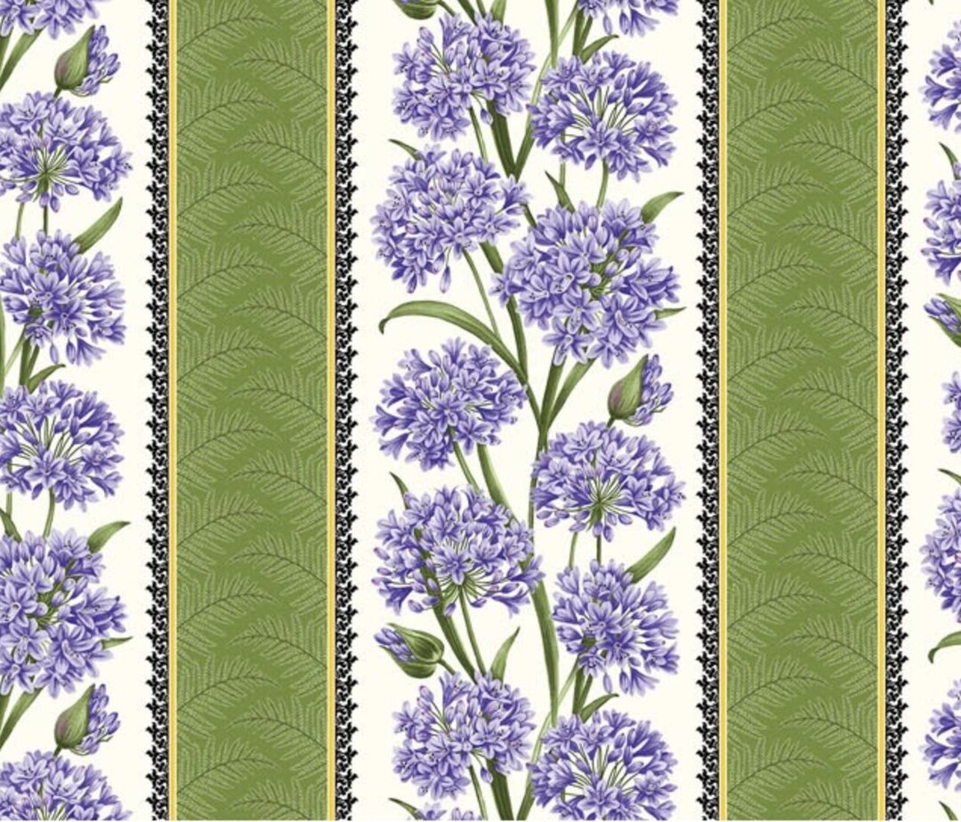 Whispering Lilies - Lilies Tripe Leaf Green by Jackie Robinson From ...