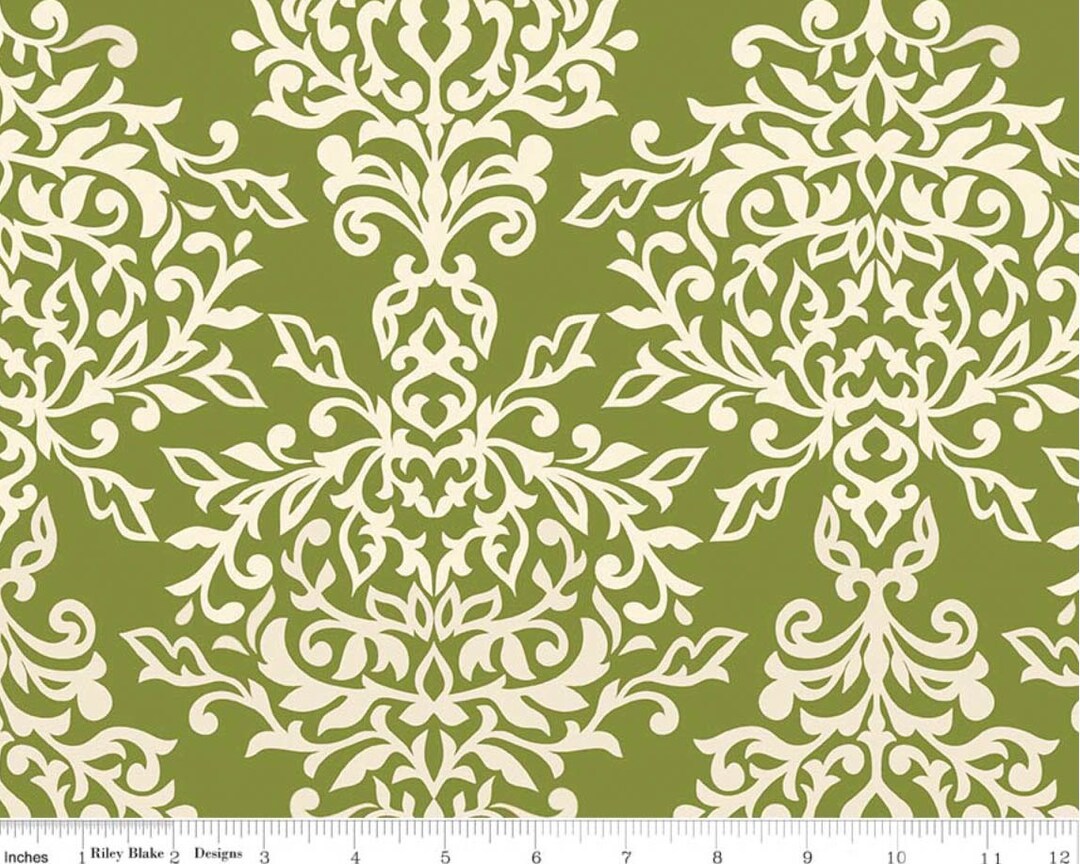 Botanique - Damask Green by Lila Tueller Designs From Riley Blake - Etsy