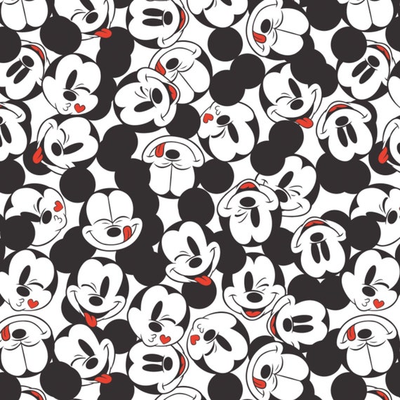 Mickey Mouse Tossed Stack Mickey White From Camelot Fabrics - Etsy