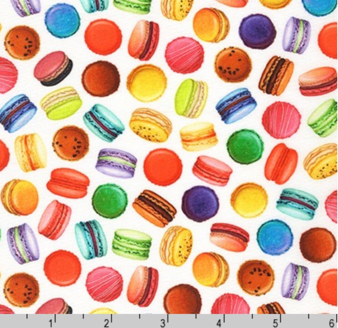Sweet Tooth - Mini Macarons Sweet White From Robert Kaufman Fabric - Etsy