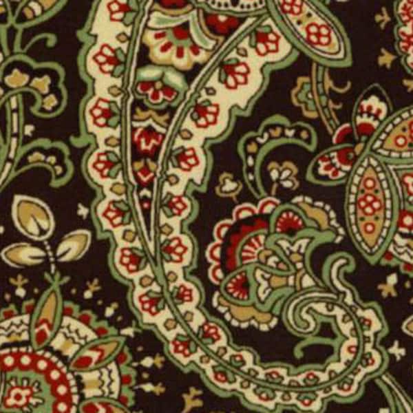 Brown Paisley Fabric - Etsy