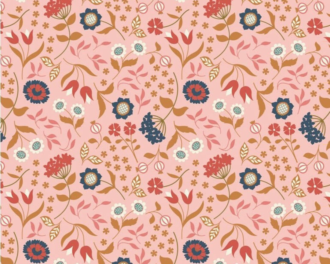 Chieveley Metallic - Country House Floral Pink From Lewis and Irene - Etsy