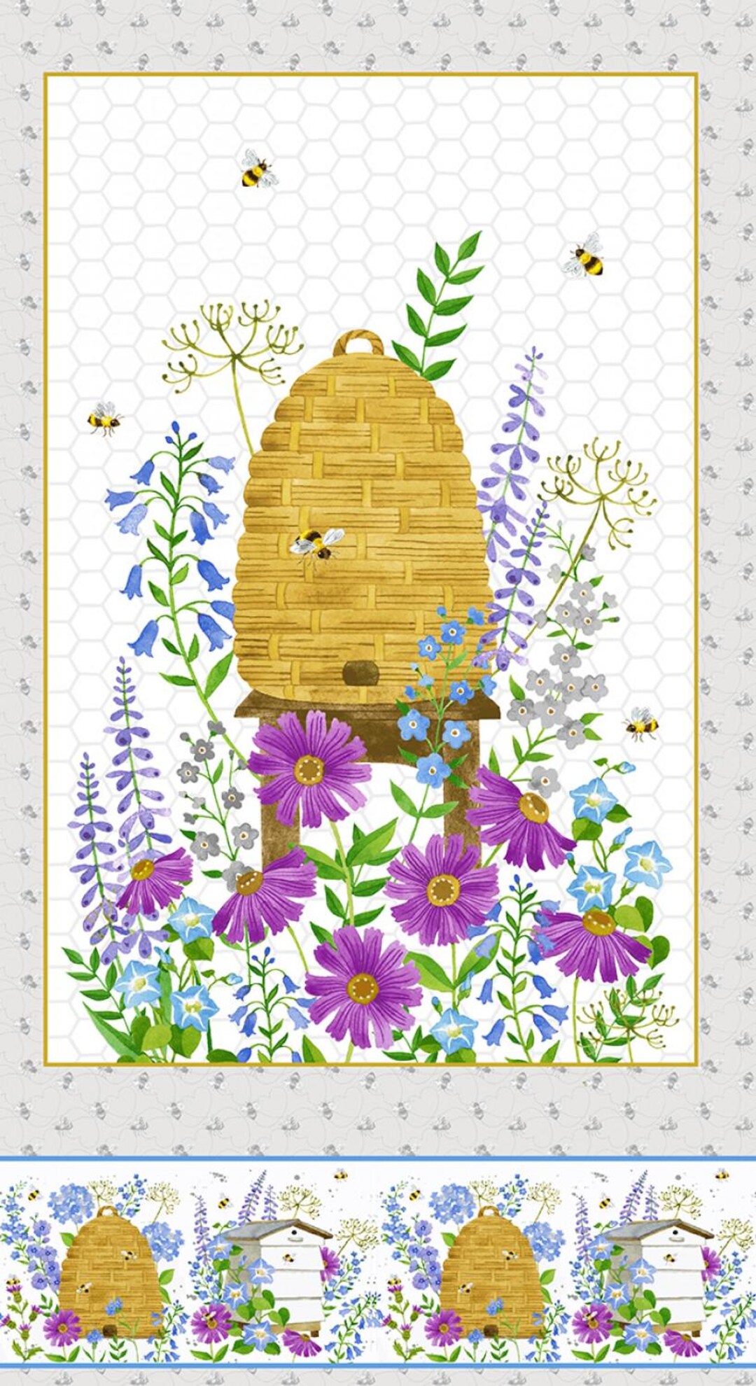 Buzzy Bee - PANEL 24 Inches by Jane Alison From Henry Glass Fabric - Etsy