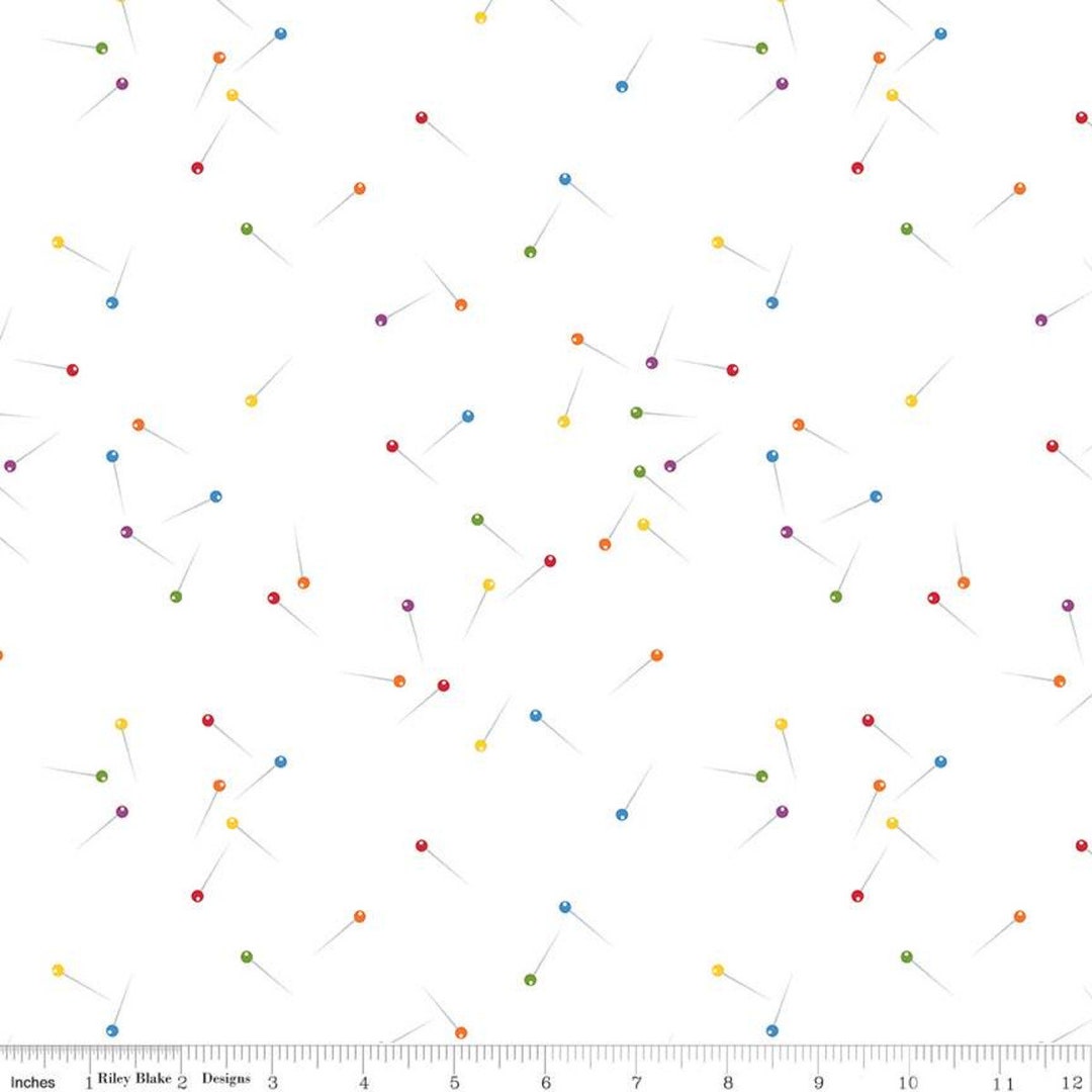 Pin Drop - White Rainbow Sparkle From Riley Blake Fabric - Etsy