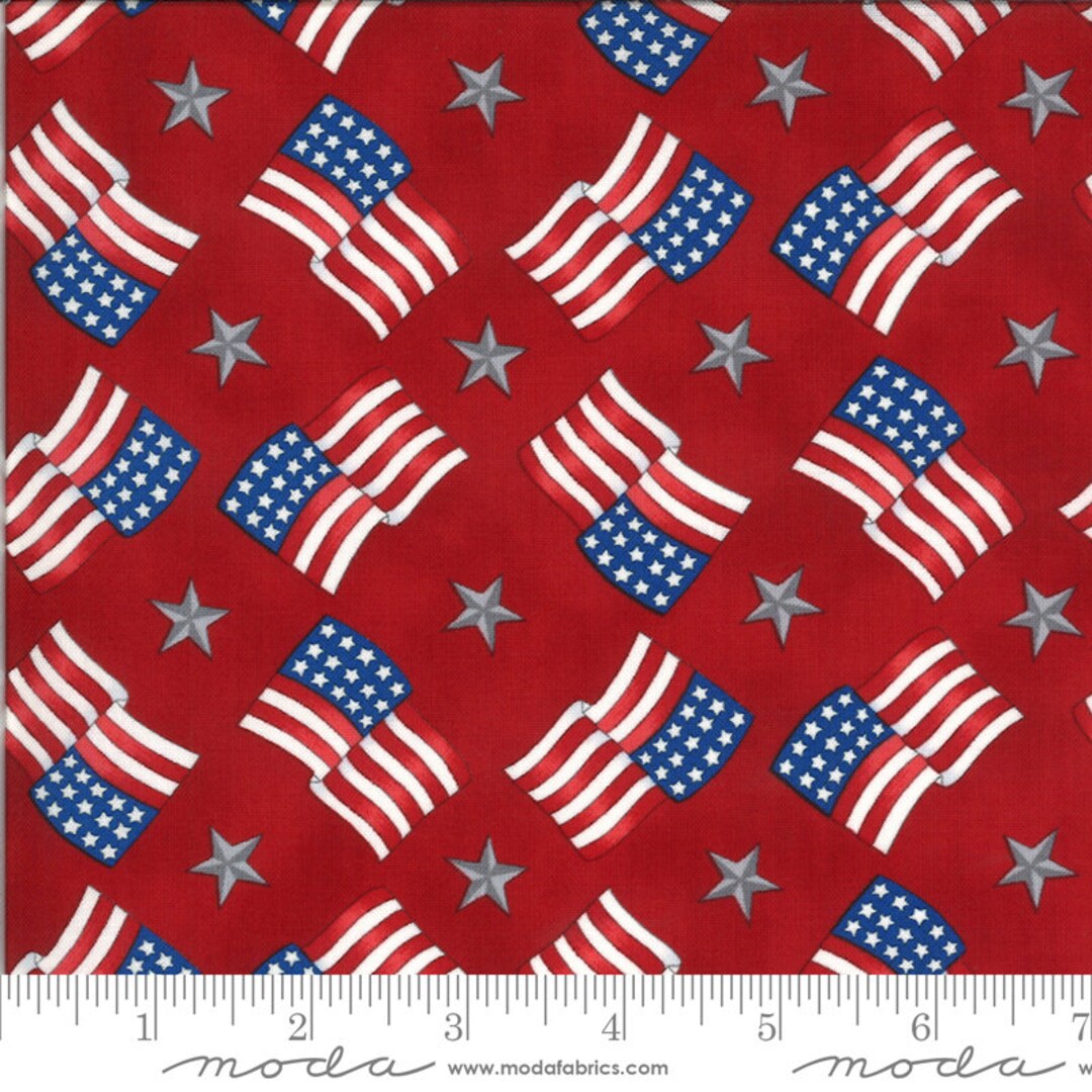 America the Beautiful - Flags Barnwood Red 19986 11 by Deb Strain From ...