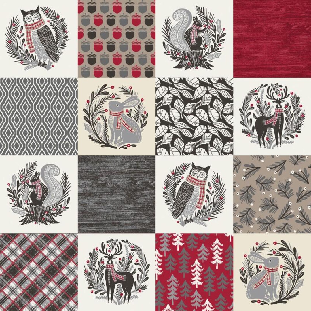Woodland Magic - Patch Multi by Jessica Flick From Benartex Fabrics - Etsy