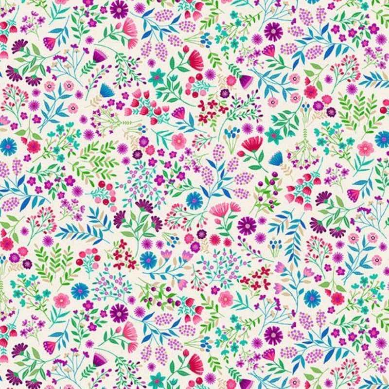 Modern Floral Fabric - Etsy