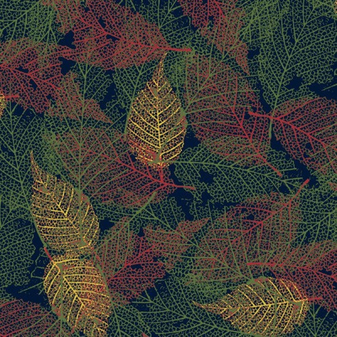 Foliage - Texture Leaf Multi From P & B Textiles Fabric - Etsy