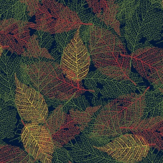 Foliage Texture Leaf Multi From P & B Textiles Fabric - Etsy