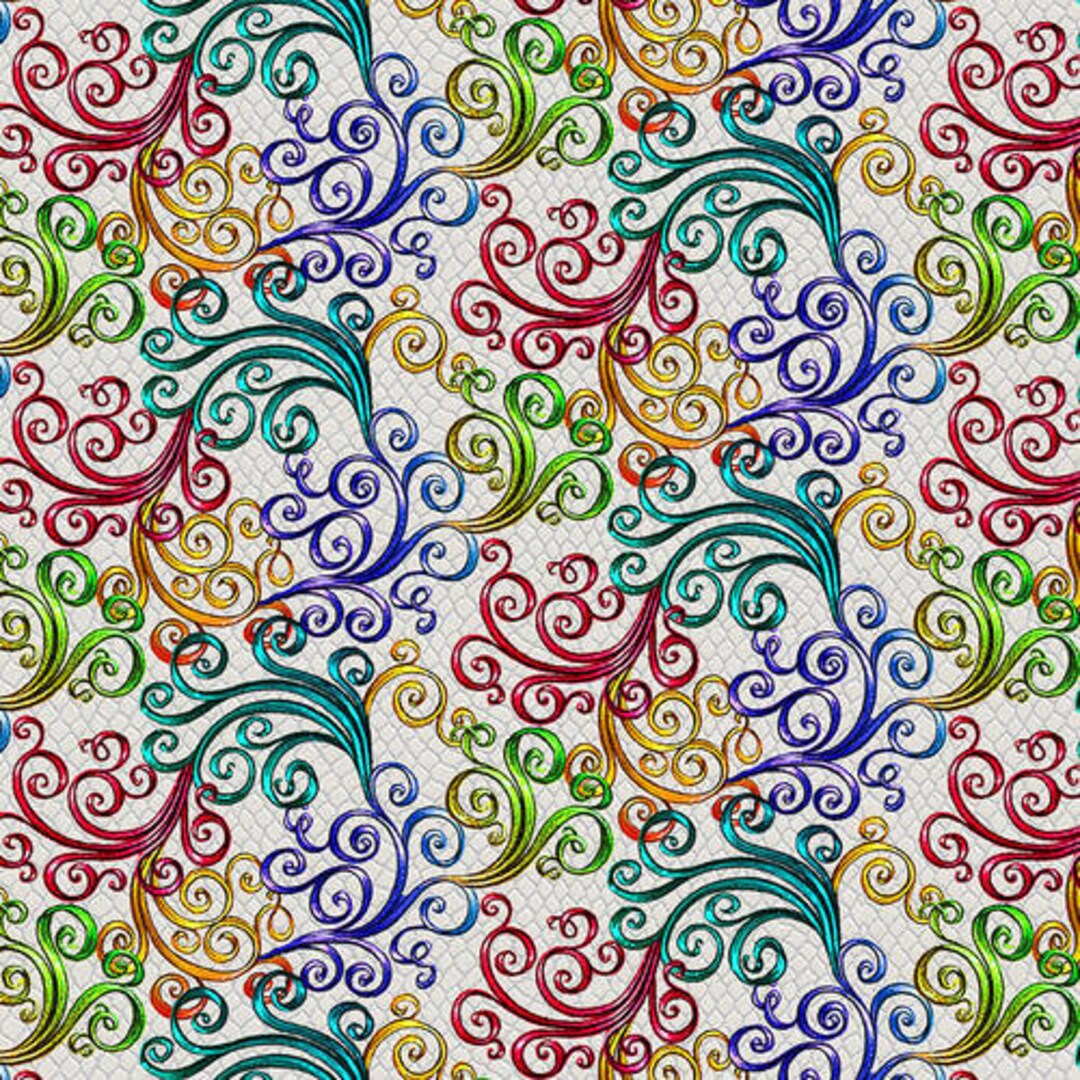 Rainbow Dragon - Swirl Ecru From Studio E Fabrics - Etsy