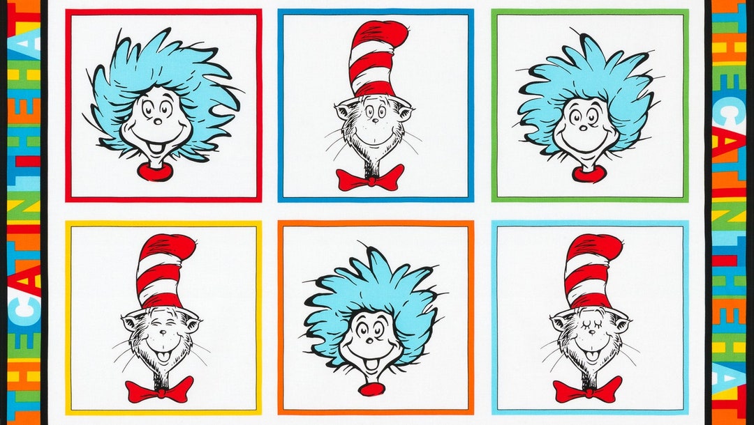 The Cat in the Hat - Cat in Hat PANEL 24 Inches by Dr. Seuss From ...