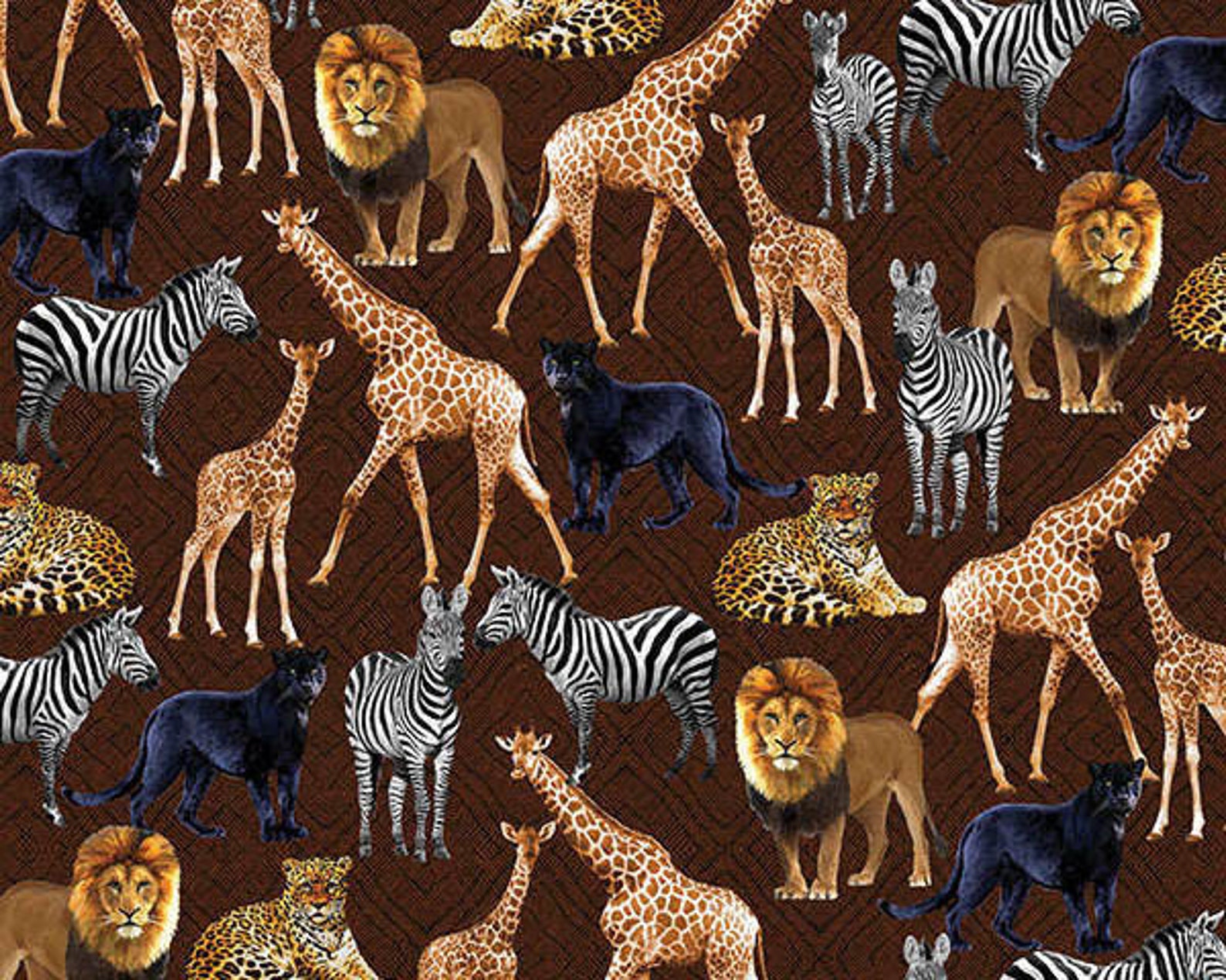 Animal Wild Print Fabric Bundle Half Yard Bundle 6 Half - Etsy