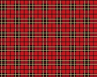 Tossed Dogs on Plaid Fabric by the Yard 100% Premium Cotton “snow Dog ...