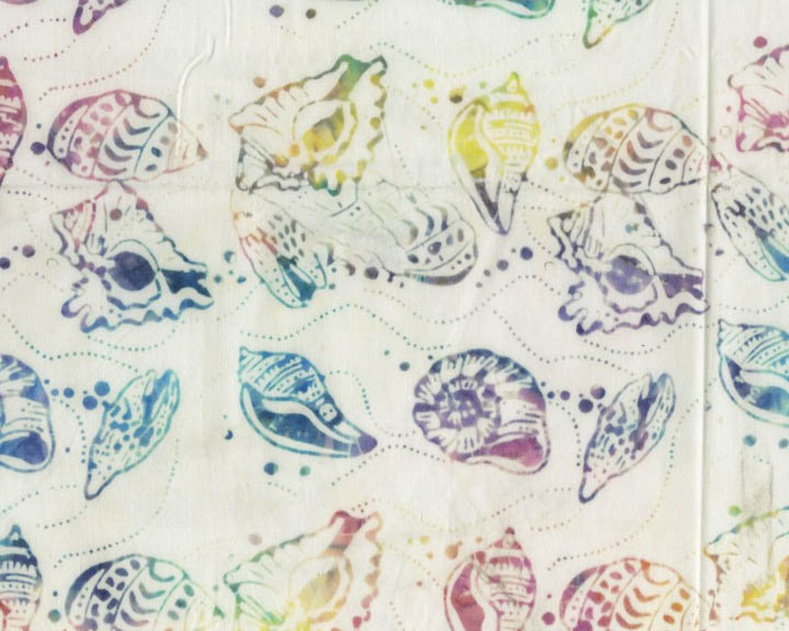 Bali Hawaii Batiks Sea Shells Cream From Benartex Fabrics - Etsy