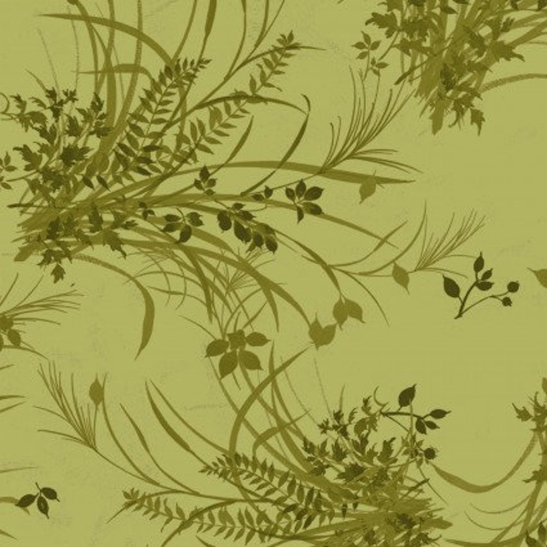 Autumn Air - Harvest Tonal Green From Clothworks Fabric - Etsy