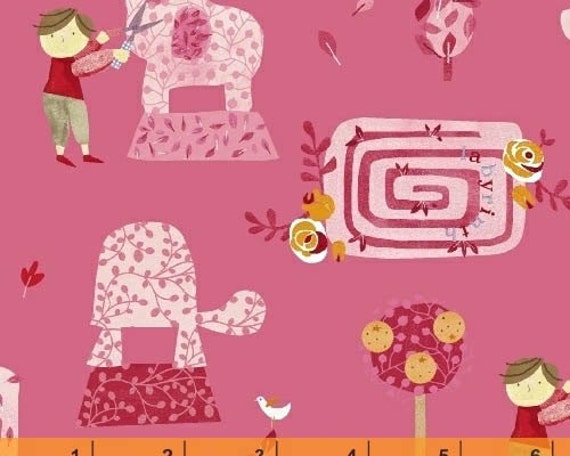 SALE Meet the Royal Court Topiary Pink by Jill Mcdonald | Etsy