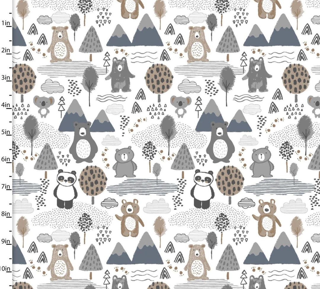Cuddle Cubs FLANNEL - Cub-panions Bears White From 3 Wishes Fabric - Etsy