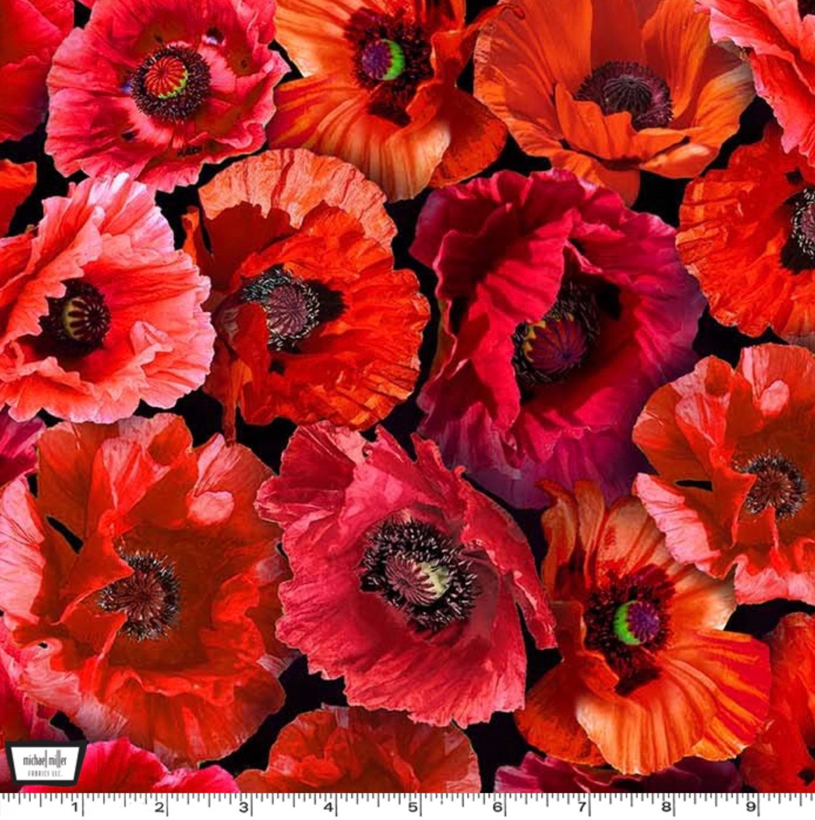 Summer Wildflowers - Poppy Love Ruby From Michael Miller Fabric’ - Etsy