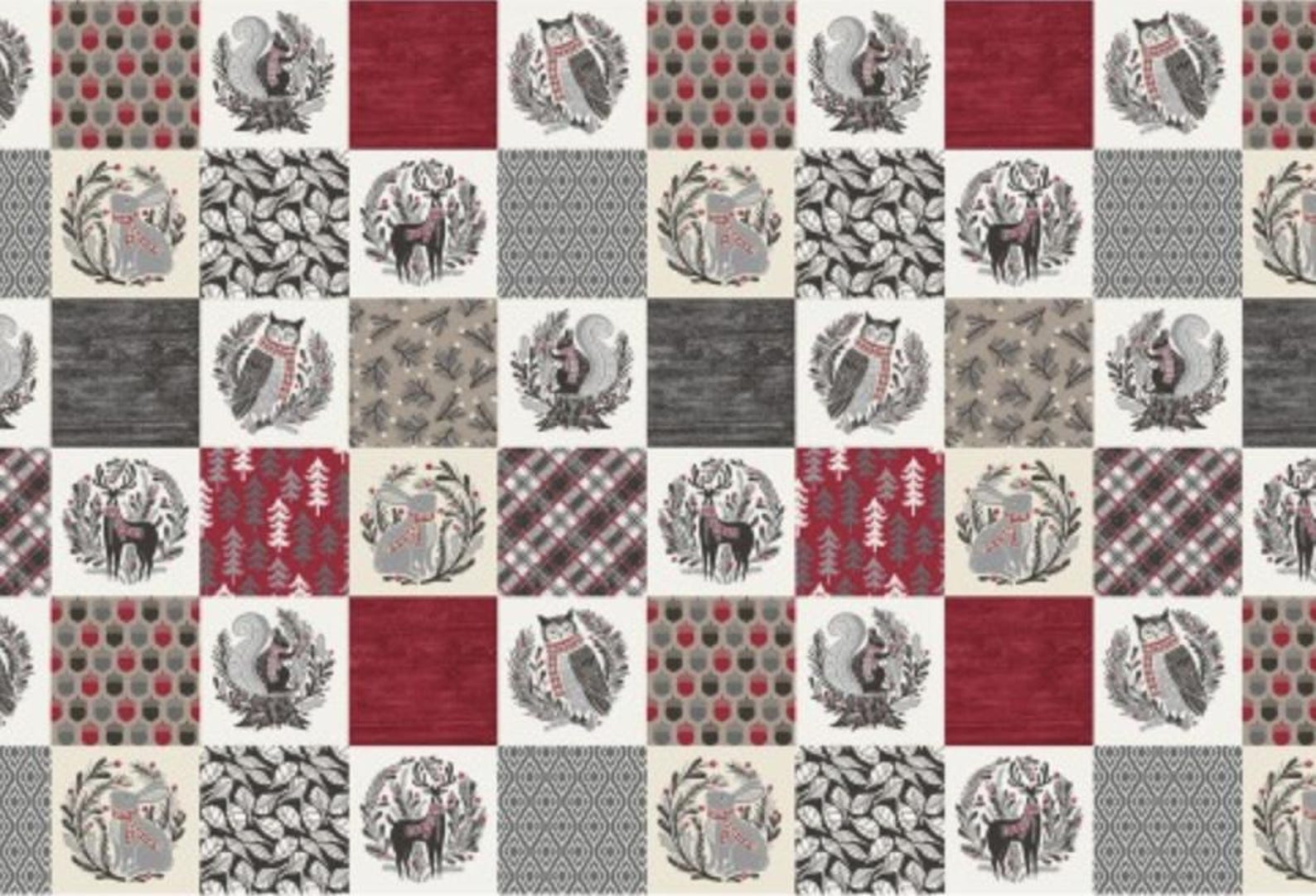 Woodland Magic - Patch Multi by Jessica Flick From Benartex Fabrics - Etsy