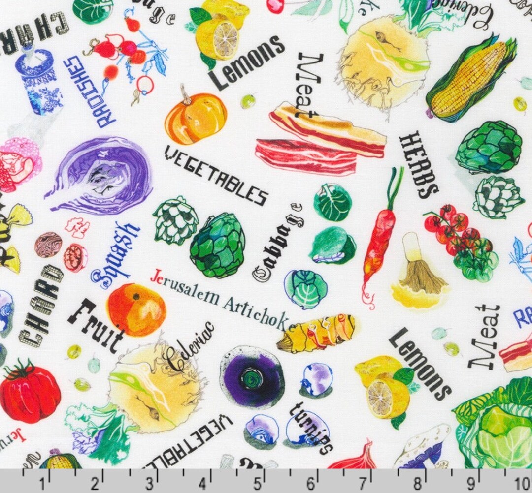 Chef’s Table - Labeled Foods Garden White by Hennie Haworth From Robert ...