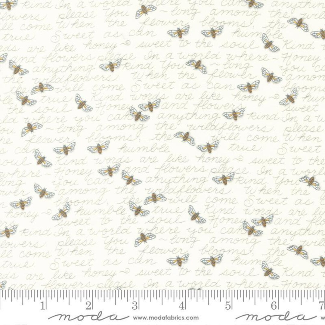 Honey Lavender - Words Text Bees Natural 56084 11 From Moda Fabrics - Etsy