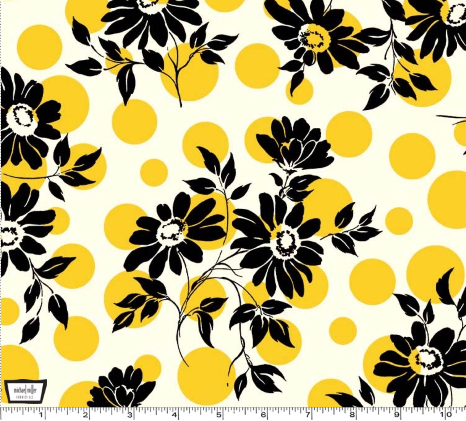 Ups A Daisy Fresh as A Daisy Dots Yellow From Michael Miller Fabric - Etsy