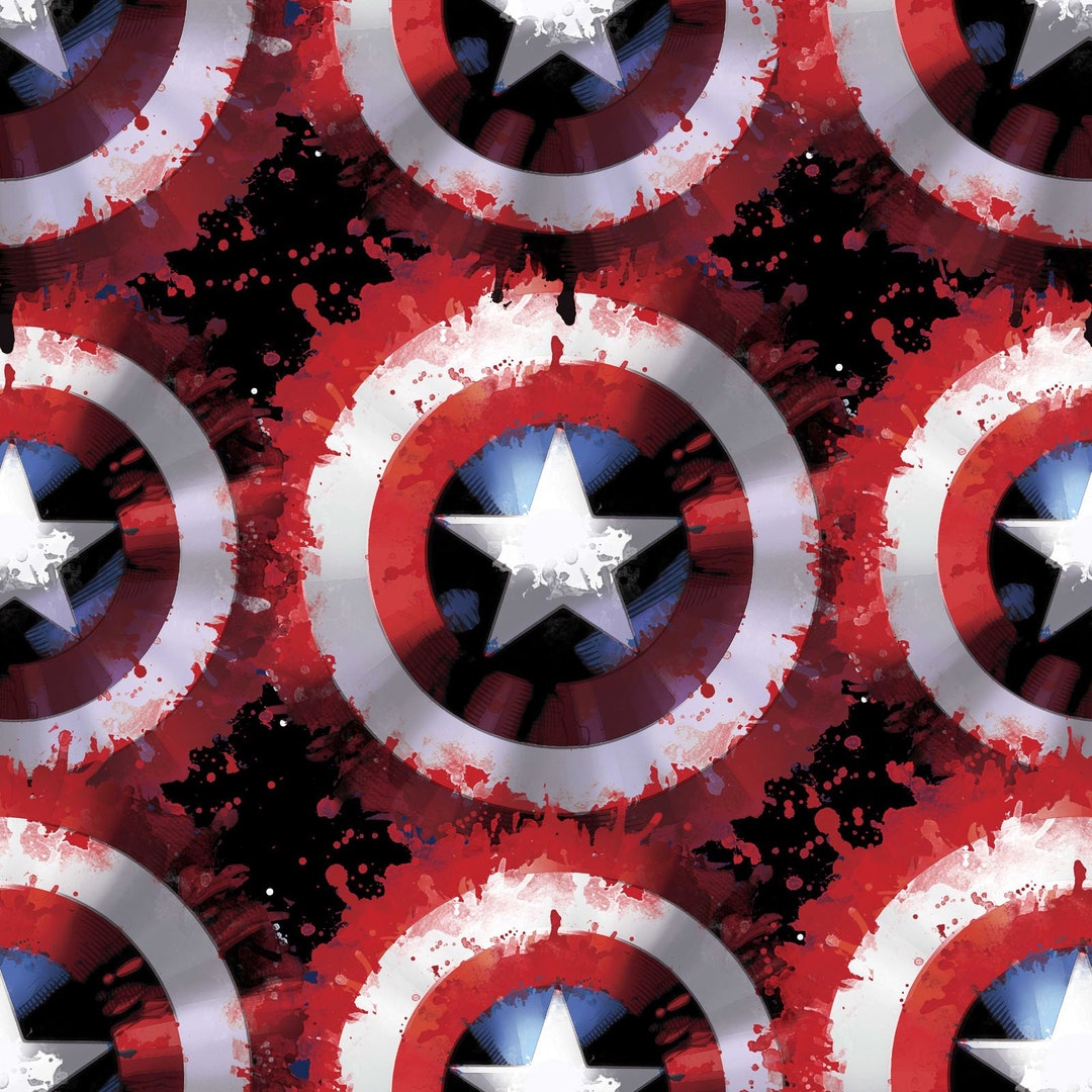 Avengers - Marvel Captain Shield FLEECE From Springs Creative Fabric - Etsy