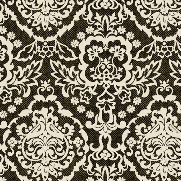 Black Damask Fabric - Etsy