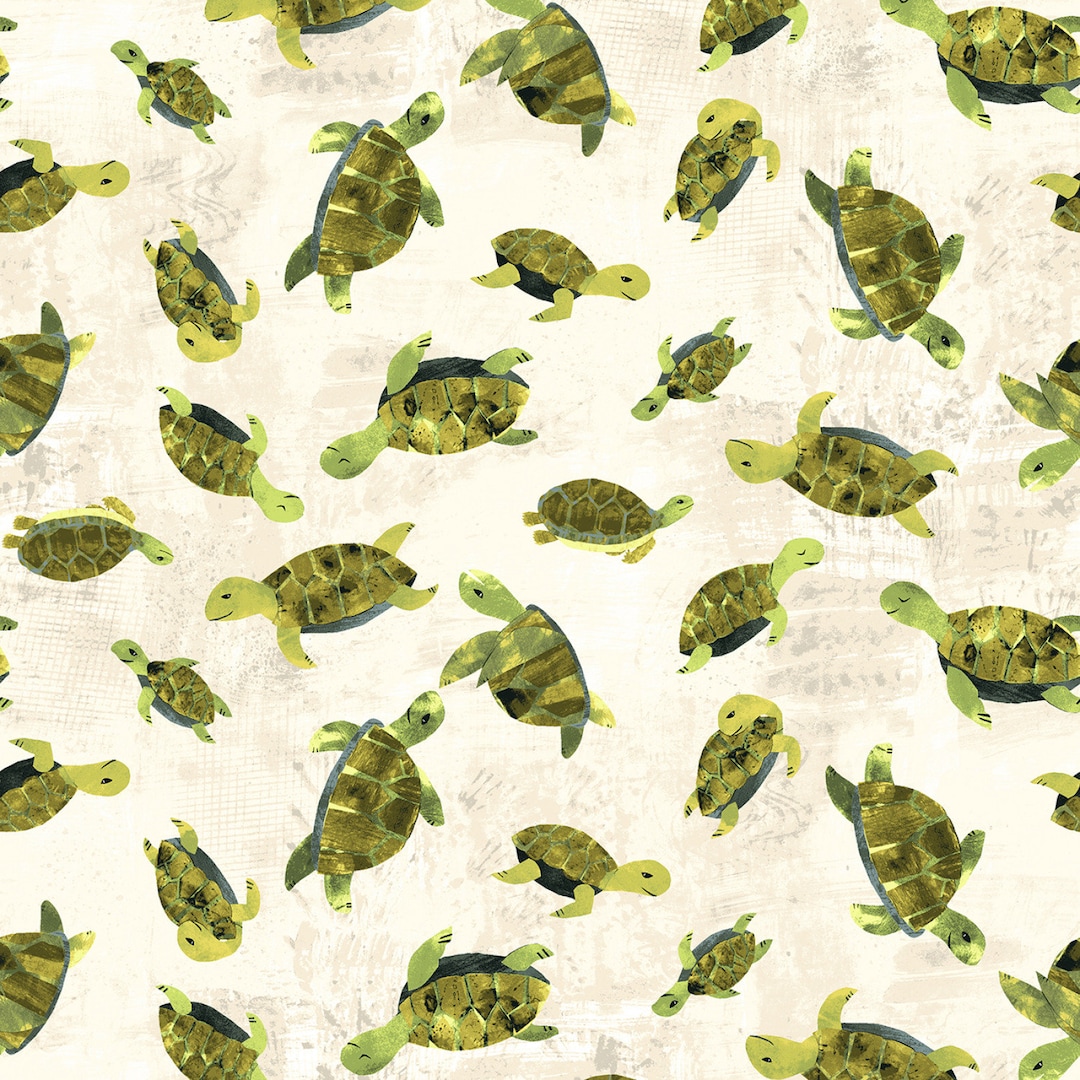Summer Splash - Turtle Light Butter by Tracey English From Clothworks ...