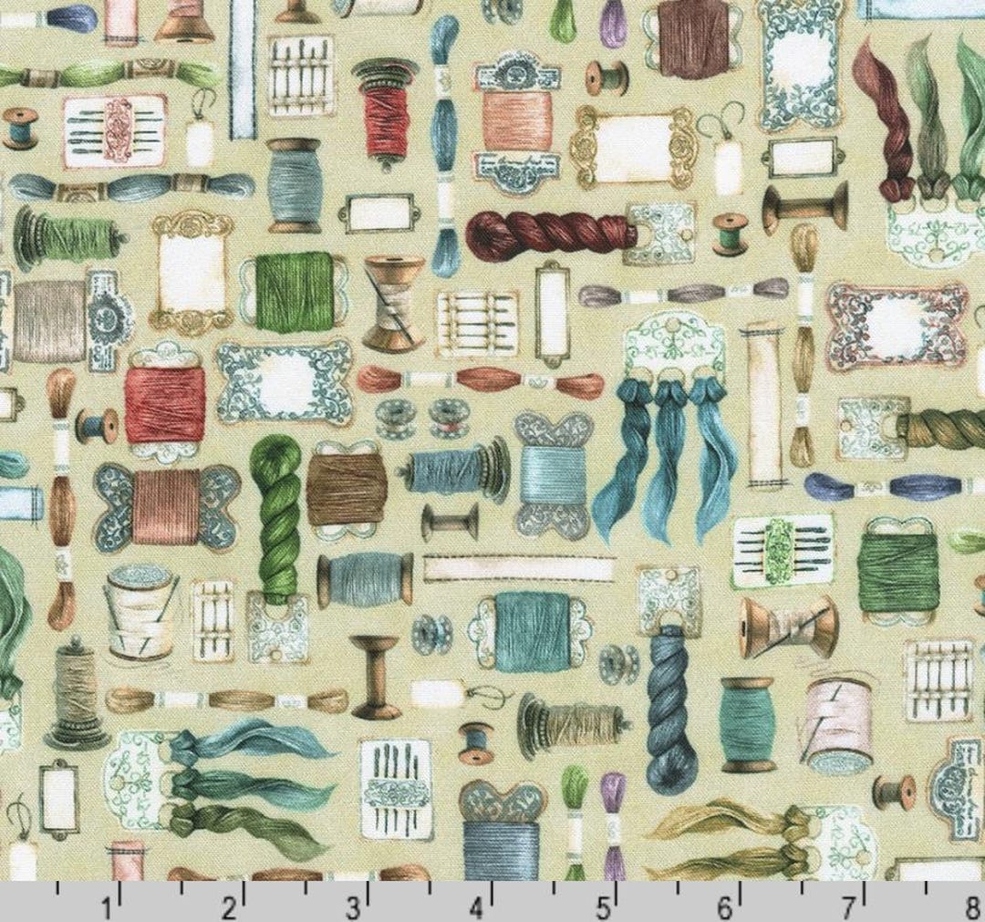 Make It Sew - Embroidery Floss Thread Needle Cream From Robert Kaufman ...