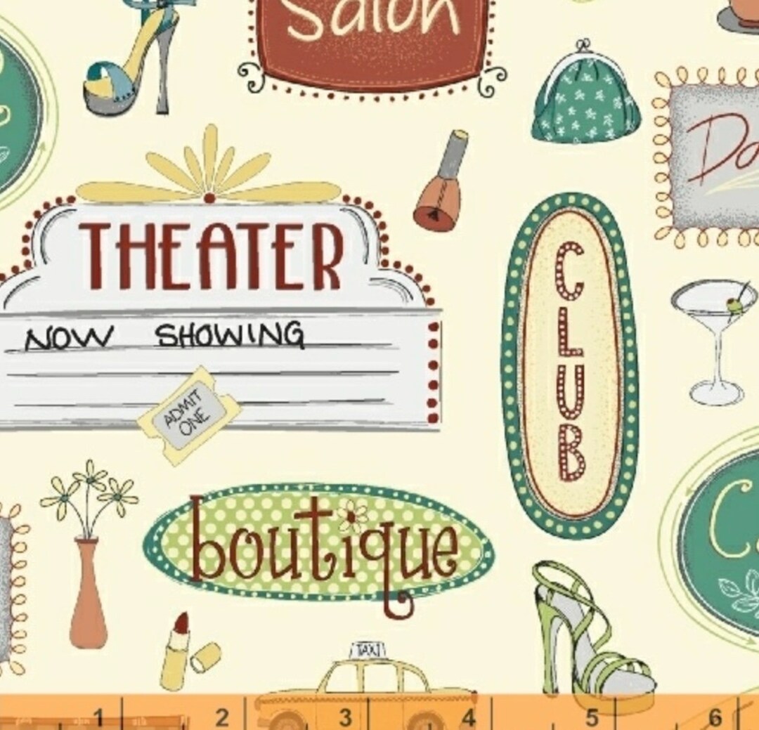 Girls Night Out - Signs Cream by Terri Degenkolb From Windham Fabrics ...