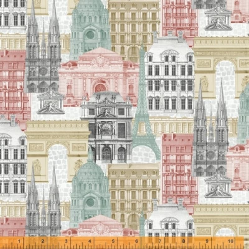 Drawings of Paris Fabric - Etsy